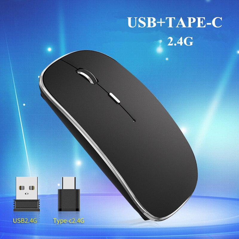 2.4G Wireless Mouse Silent PC Mause Rechargeable E... – Vicedeal