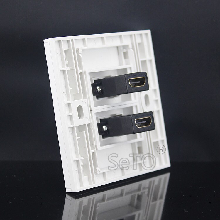 SeTo 86 Type Double Ports HDMI Connector Panel Wal... – Grandado