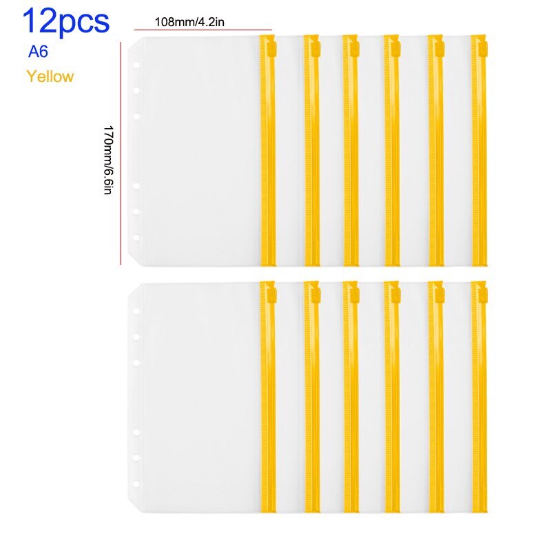 Binder Pouch Zipper Folders Filing Bags Loose Leaf... – Grandado