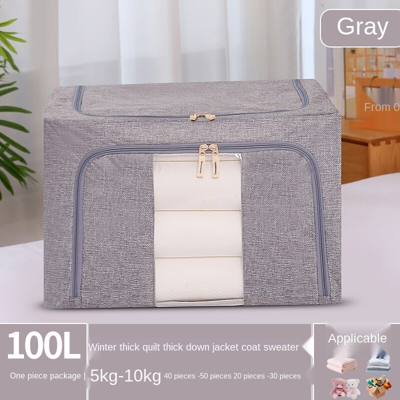 Super large cotton and linen storage box fabric cl... – Grandado