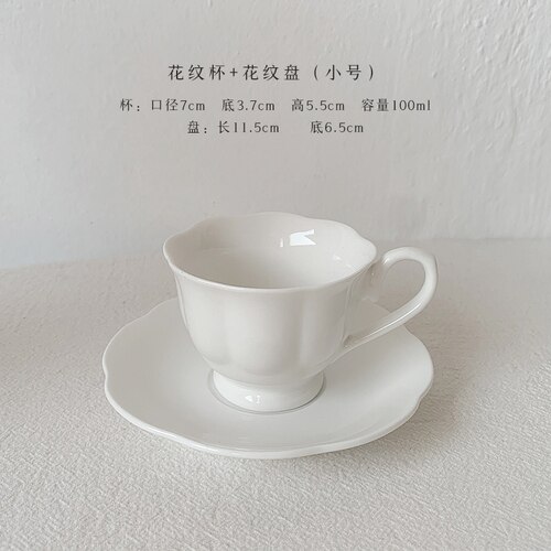 French Style White Espresso Mugs Vintage Porcelain... – Grandado