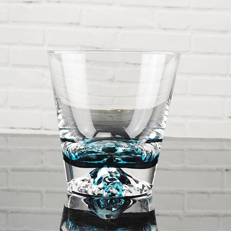 Japanese Gently Blue Mount Fuji Glass and Beautifu... – Grandado