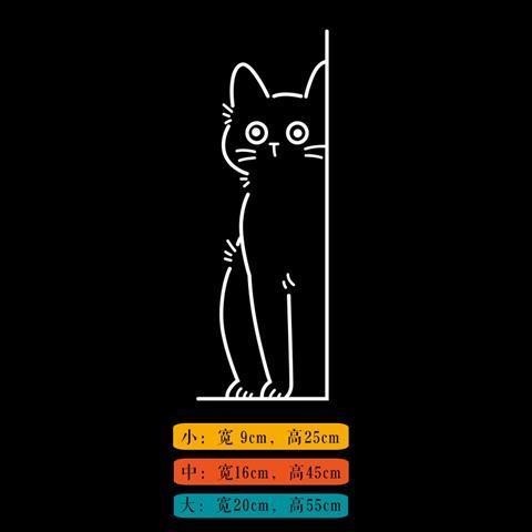 Cute Cat Door Wallpaper Glass Sliding Door Anti-co... – Grandado