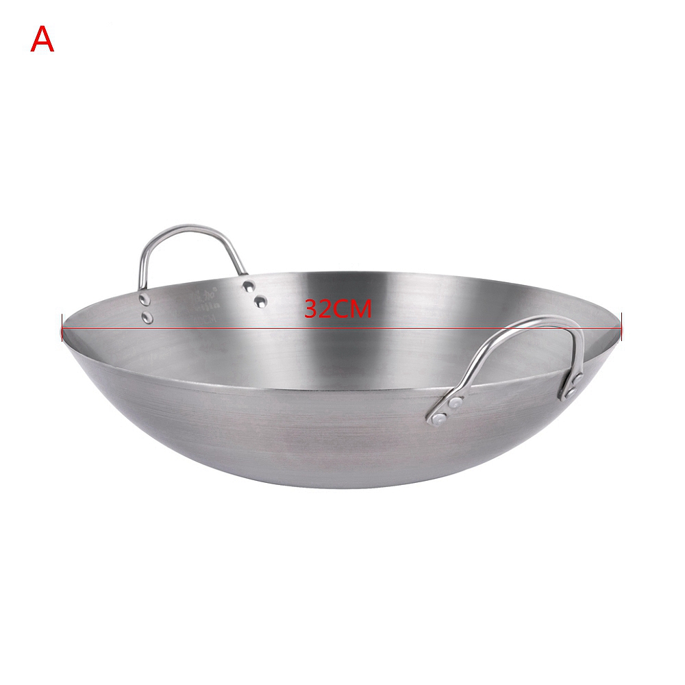 Stainless Steel Double Ear Chef Fry Wok Gas Cooker... – Vicedeal