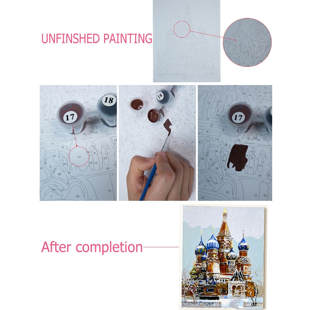 PaintEveryday Oil Numbers Paintings DIY Abstract H... – Grandado