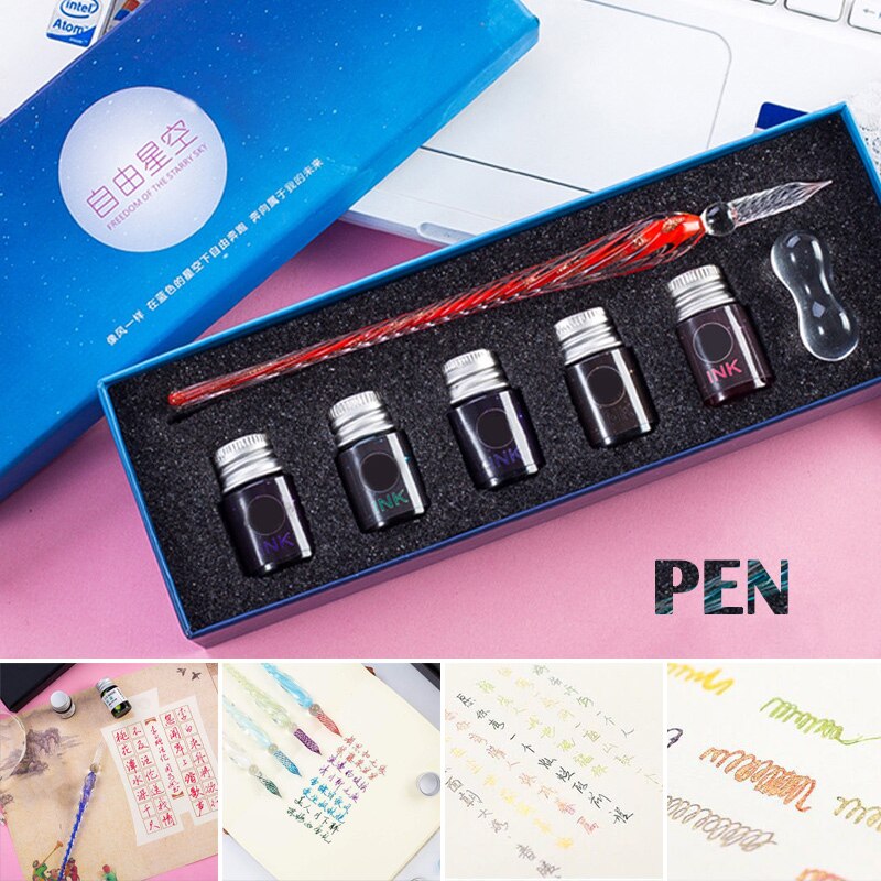 7 teile/los Kristall Glas Dip Stift Wasser Brunnen... – Vicedeal