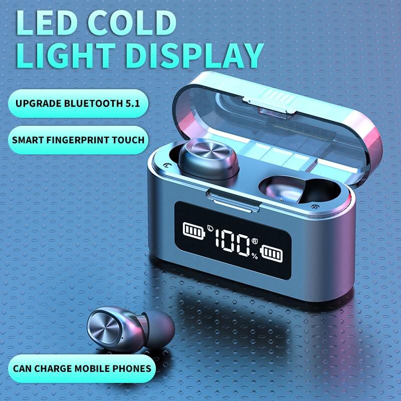 Écouteur sans fil Bluetooth V5.0 LED affichage de ... – Grandado