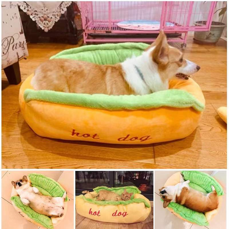 Funny Dog Shape Dog Bed Soft Cushion Cat Mat Pet H... – Grandado