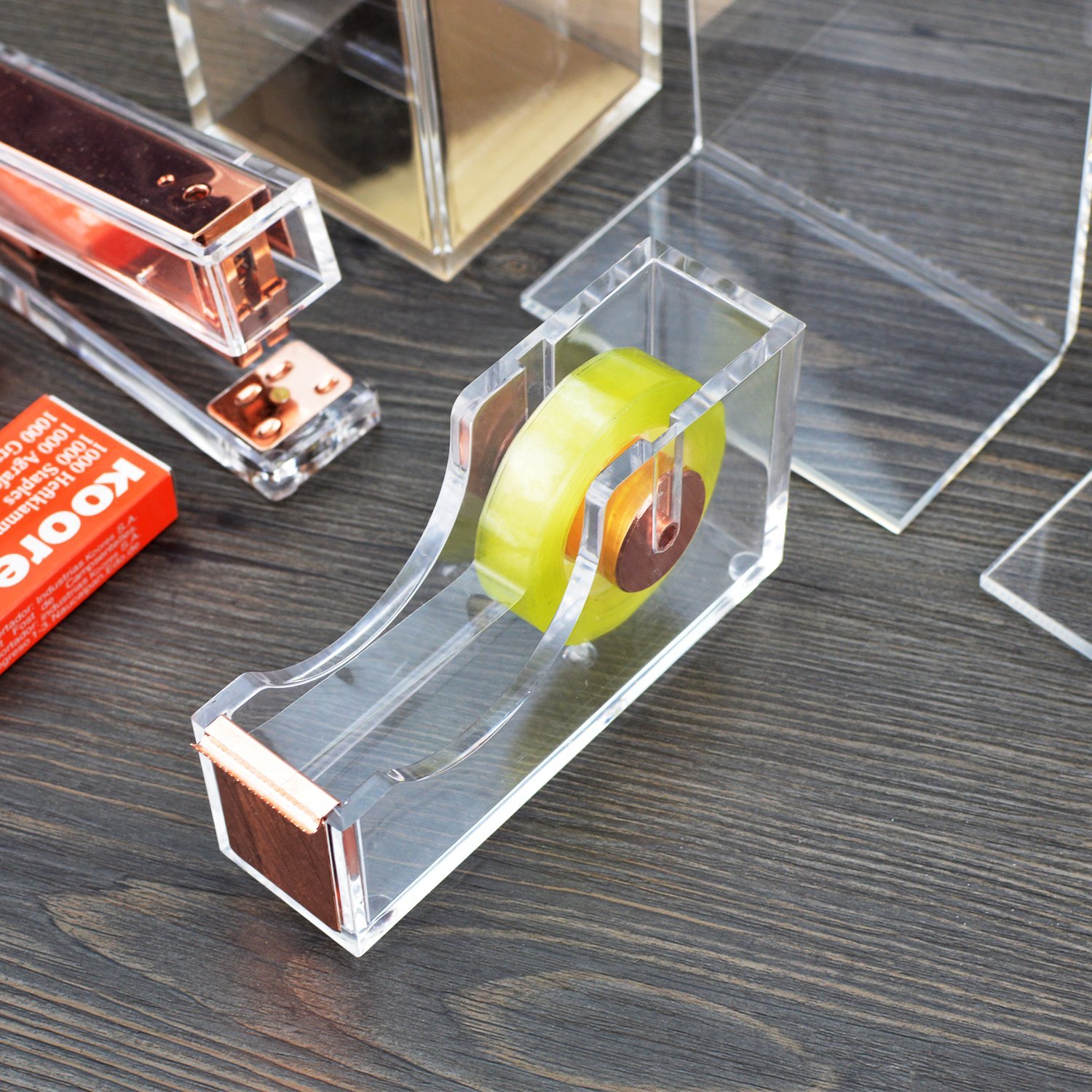 Deluxe Acrylic Office Desktop Tape Dispenser Clear... – Vicedeal