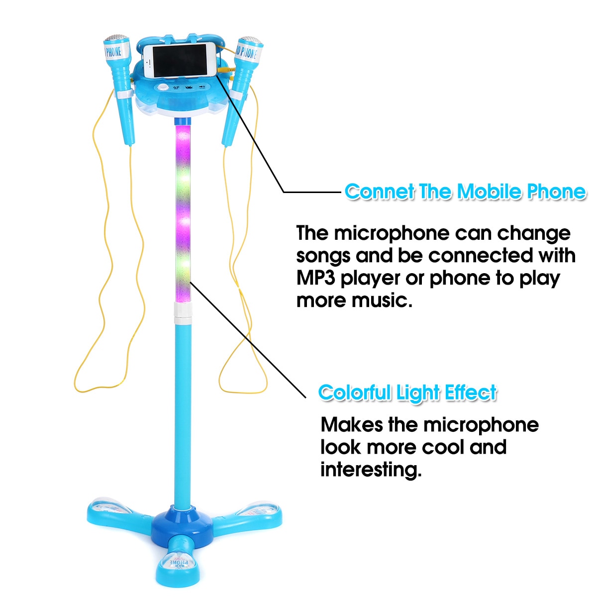 Karaoke Machine Set 2 Microphones Music Play Toy A... – Grandado