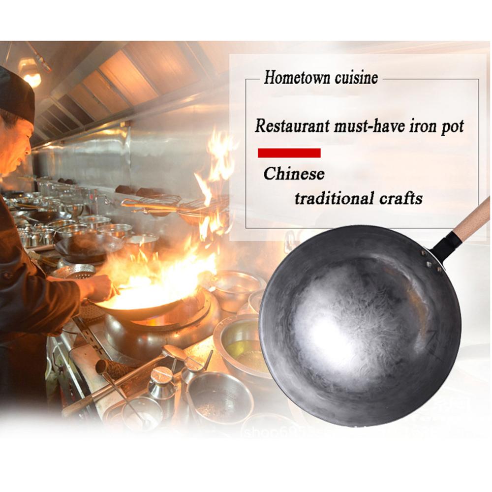 Pure Chinese style Iron Wok Traditional Handmade I... – Grandado