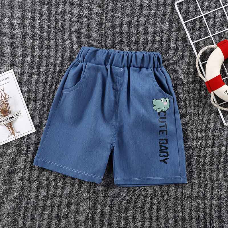 Summer Kids Denim Shorts 3-7 Years Cartoon Print S... – Grandado