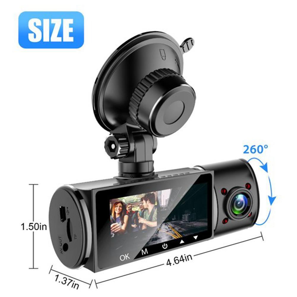 Dual Camera Car Dash Cam Dvr Registrator Full HD 1... – Grandado