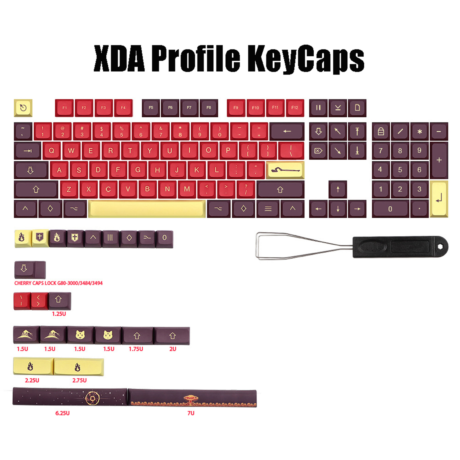 130 Keys Retro Explosion Keycaps PBT Dye Sublimati... – Vicedeal