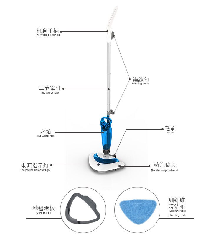 Multi-functional Steam Mop Electric Steam Cleaner ... – Grandado