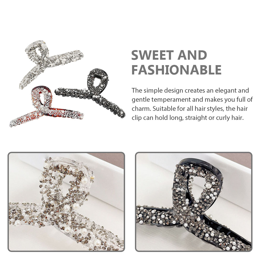 3Pcs Hair Grab Clip Hair Claw Clamp Hair Claw Clip... – Vicedeal