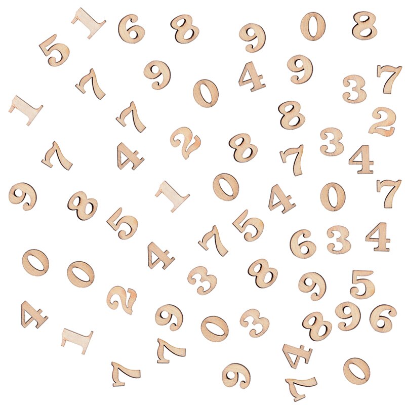 50pcs Mixed Number Wood Craft for Cardmaking DIY A... – Grandado