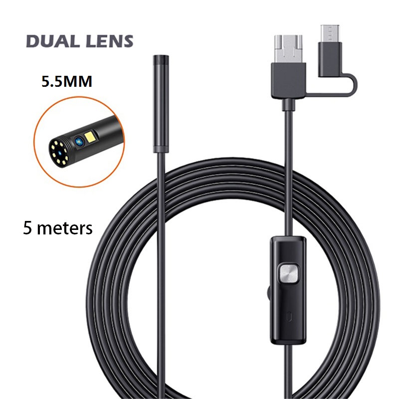5.5mm/8mm Endoscope Camera IP68 Waterproof Dual Le... – Grandado