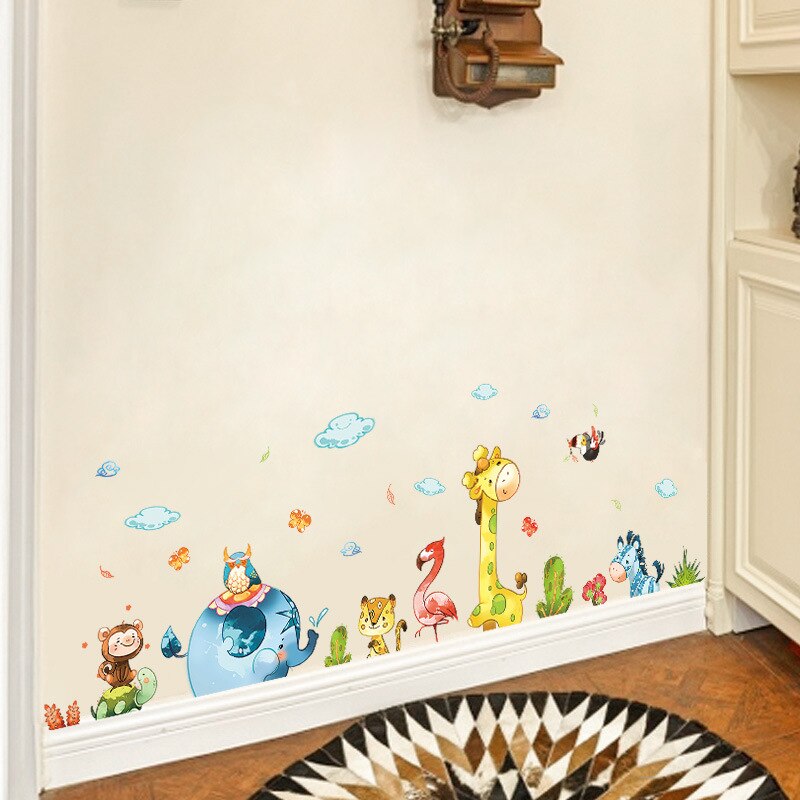 Cartoon Party cute animals Wall Stickers for home ... – Vicedeal