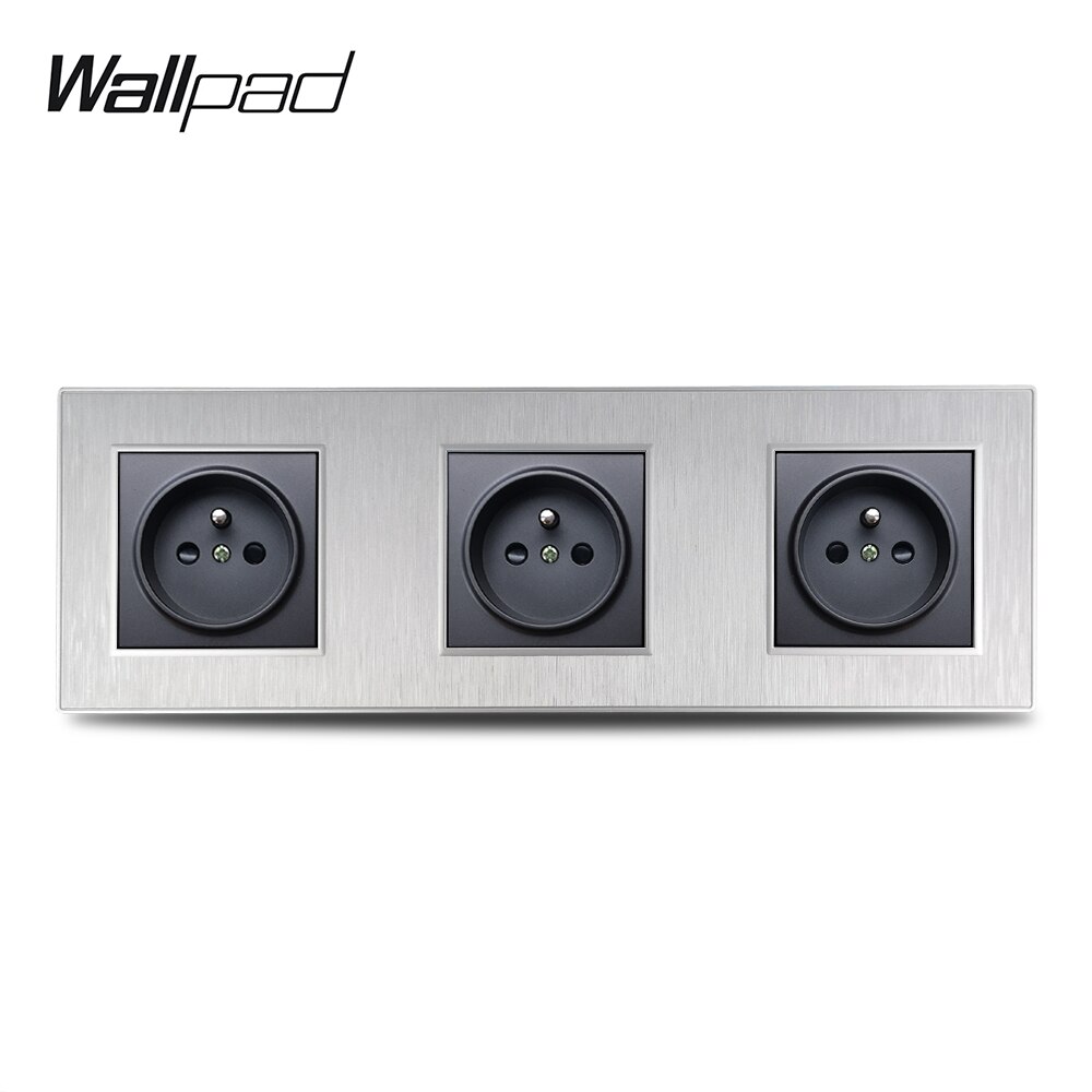 Wallpad S6 Triple 3 Frames French Power Wall Socke... – Vicedeal