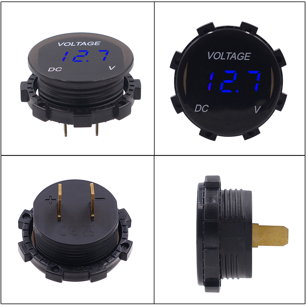 12V 24V Car Voltage Meter Marine Motorcycle LED Pa... – Vicedeal