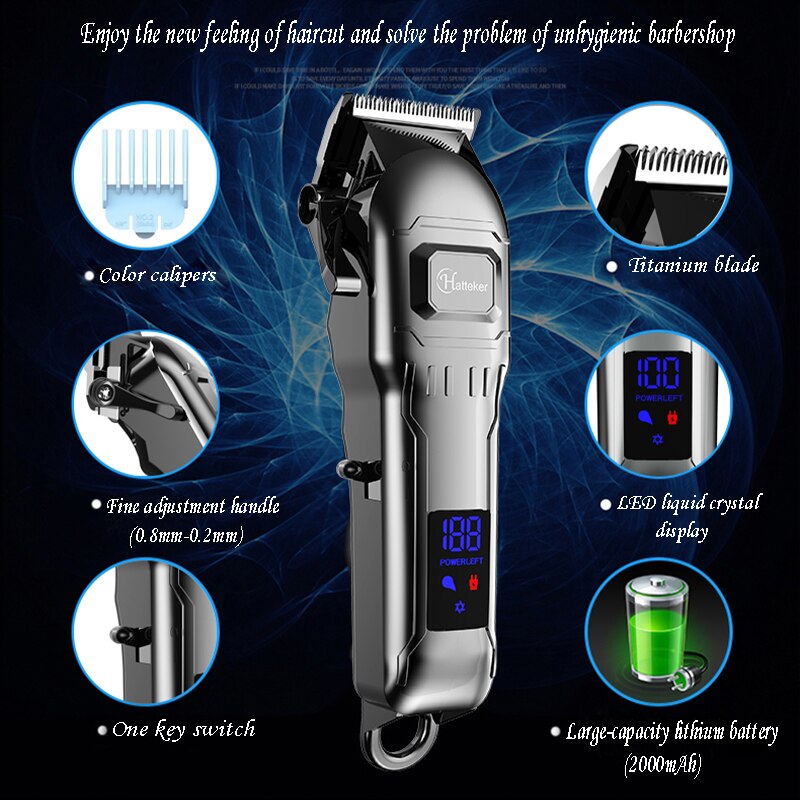 Barber powerful electric hair clipper kit hair tri... – Grandado
