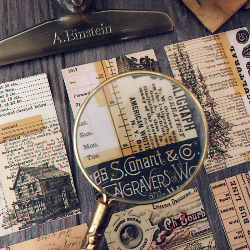 Junk journal Vintage collage background sticker DI... – Vicedeal