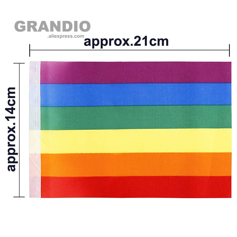 Hanging Rainbow Flag LGBT Gay Pride 15PCS 5M 14x21... – Vicedeal