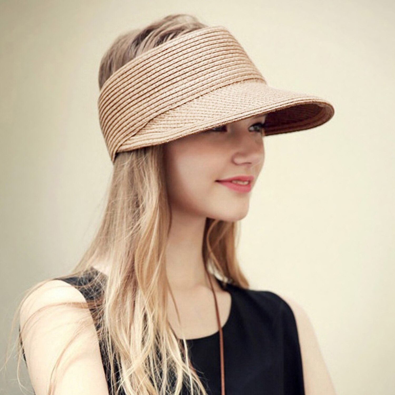 gorro de sol Casual plegable de ala ancha playa so... – Grandado