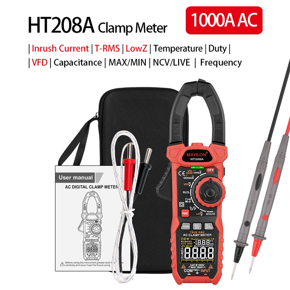 Mayilon HT208A/HT208D Digitale Stroomtang Multimet... – Grandado