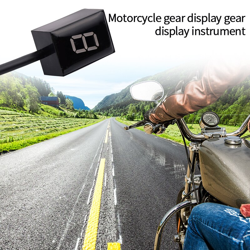 Waterproof Motorcycle Gear Indicator Blue LED Display Motorbike Speed ...