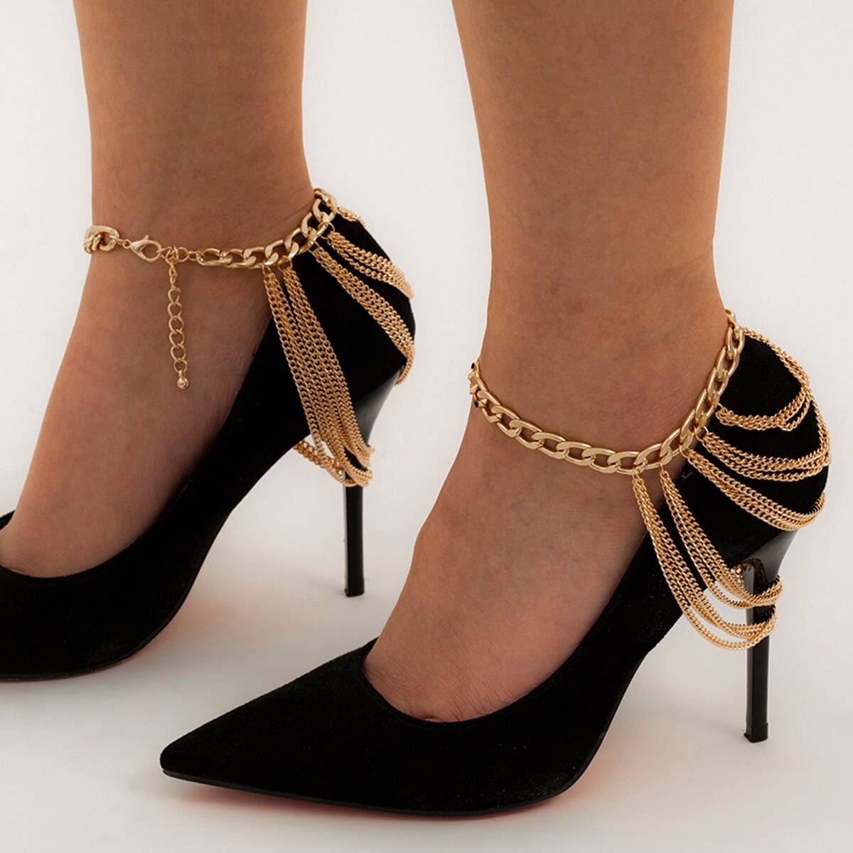 Boho Multi Chain Strand Kwasten Enkelband Voor Vro... – Vicedeal