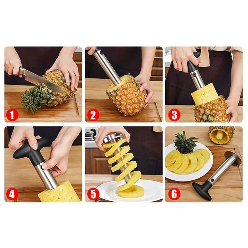 Stainless Steel Pineapple Cutting Tool Cut Pineapp... – Grandado