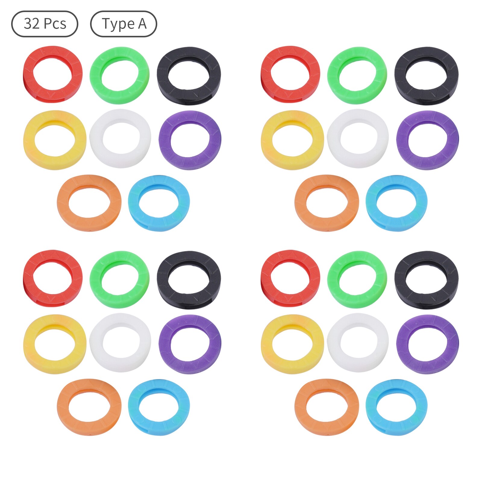 32Pcs Hollow Elastic Multi Color Rubber Soft Key L... – Vicedeal