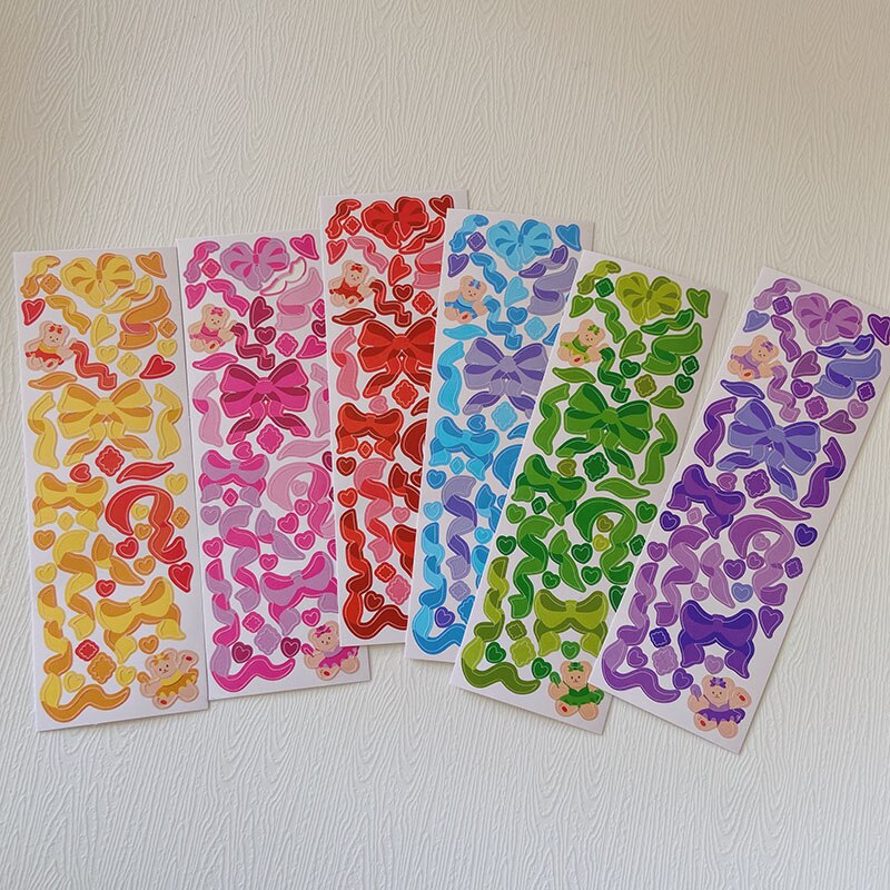 INS Cute Bow Ribbon Sticker DIY scrapbooking base ... – Vicedeal