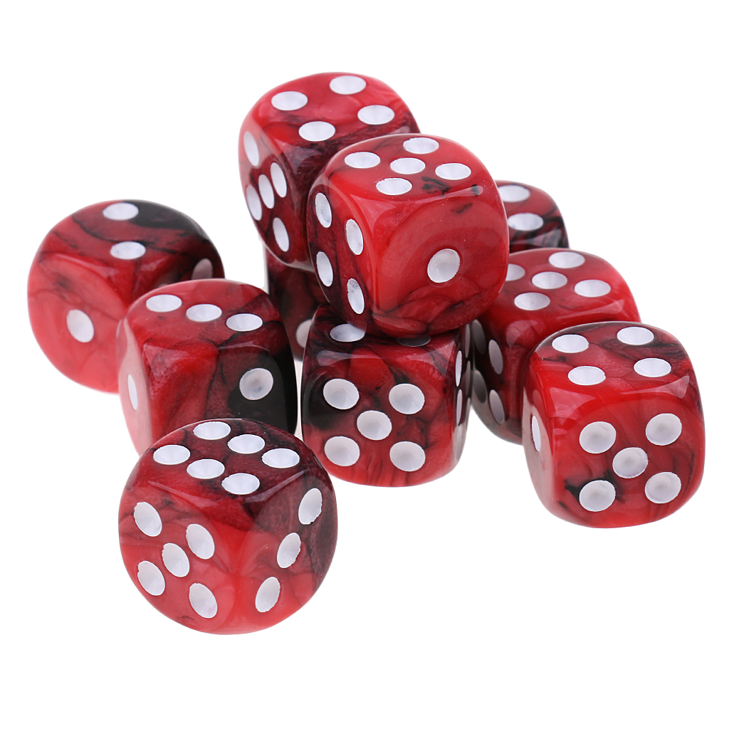 Dés opaques à 6 faces D6 16mm, 10 pièces, dés Stan... – Grandado
