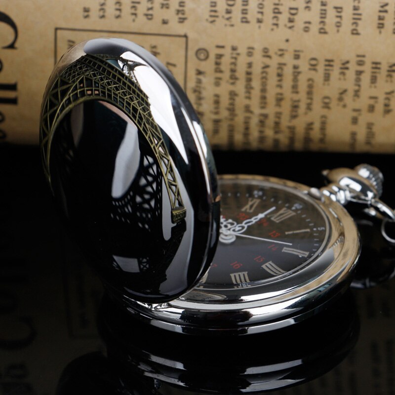 Vintage Quartz Pocket Watch Smooth Steel Roman Nmb... – Grandado