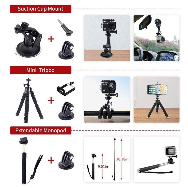 Action Camera Accessories Kit for GoPro Hero 7 6 5... – Grandado