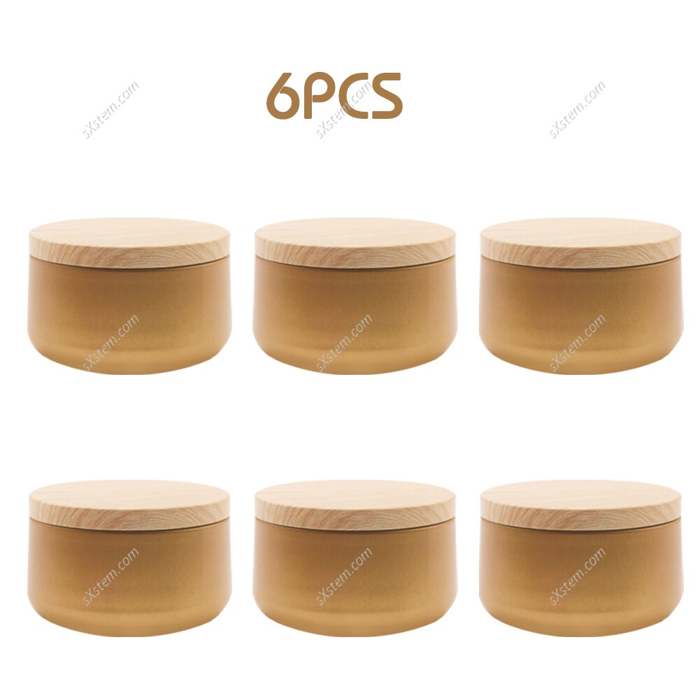 6oz Luxury Candle Jars with Wood Pattern Lid Bulk ... – Vicedeal