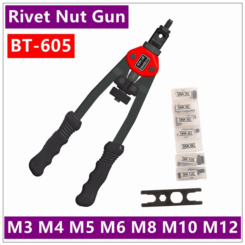 BT - 605 Manual Pull Rivet Nut Gun Riveting Tools ... – Vicedeal