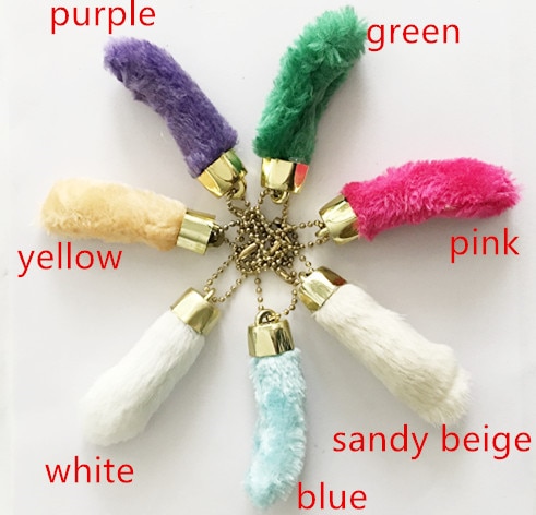 imitation lucky charm rabbit foot keychain – Grandado