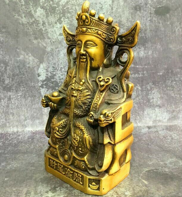 Chinese Pure Brass God Of Wealth Statue Ornaments – Grandado