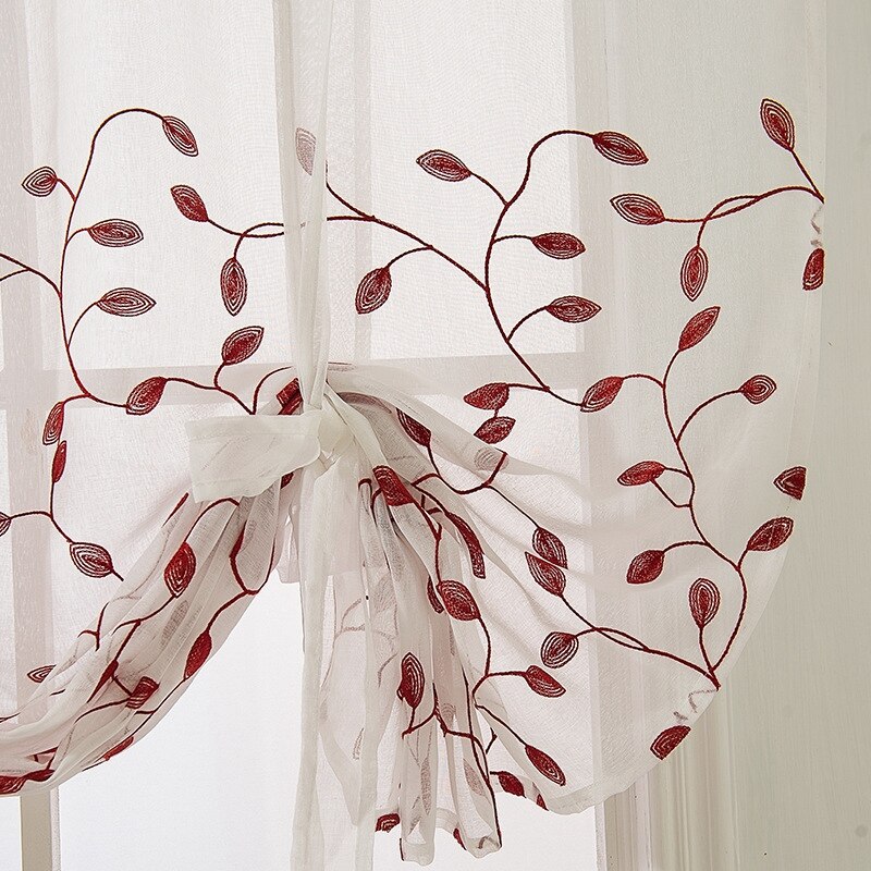 Polyester Roman Curtain Light Semi-Shading Embroid... – Grandado