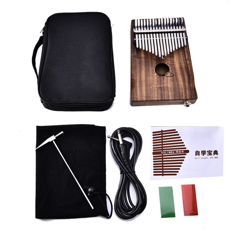 17 tangenter eq kalimba solid akacie thumb piano l... – Grandado