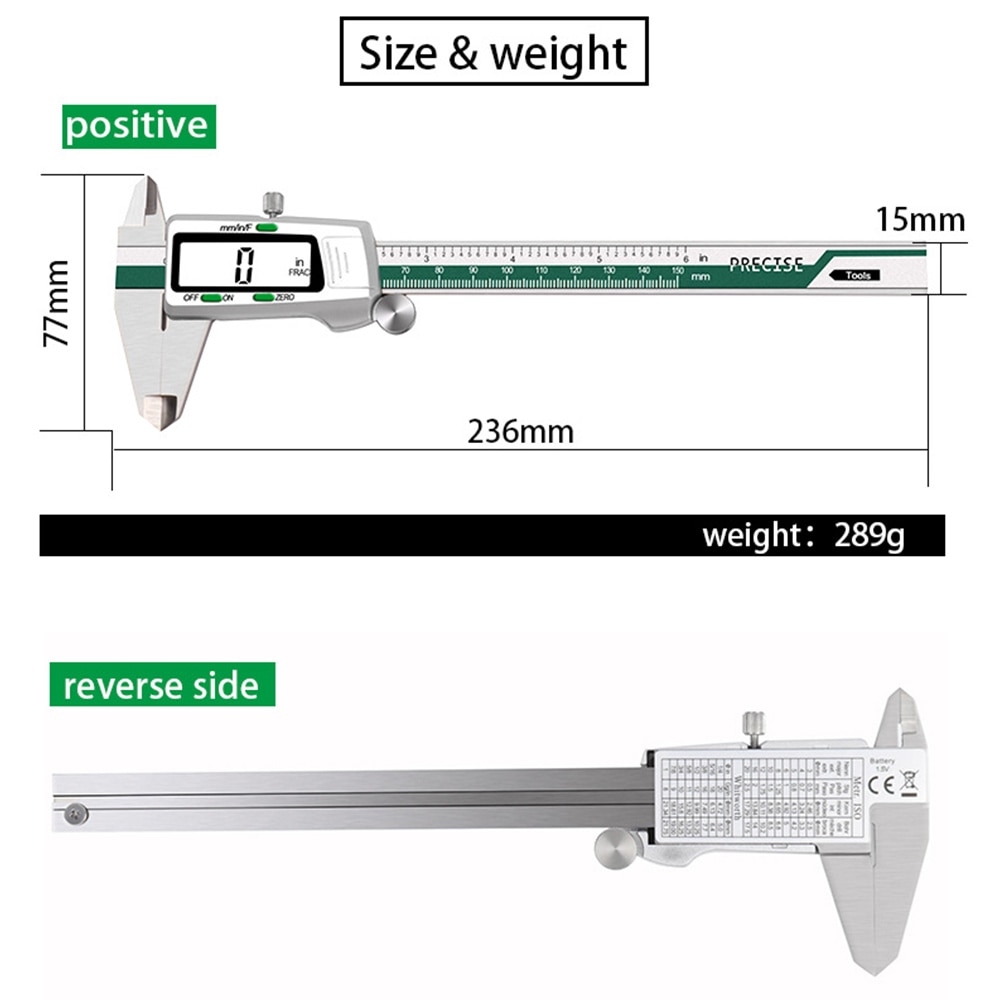 Digital Display Stainless Steel Calipers 0-150mm F... – Grandado