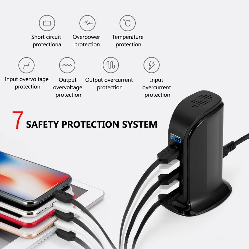 5 Port USB Plug Charging Station Dock Stand Deskto... – Vicedeal