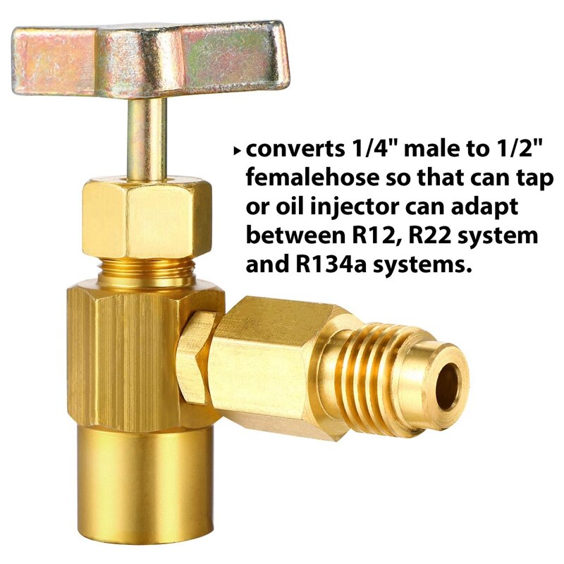 3 Pcs R134A Refrigerant Dispenser Thread Valve Bot... – Vicedeal