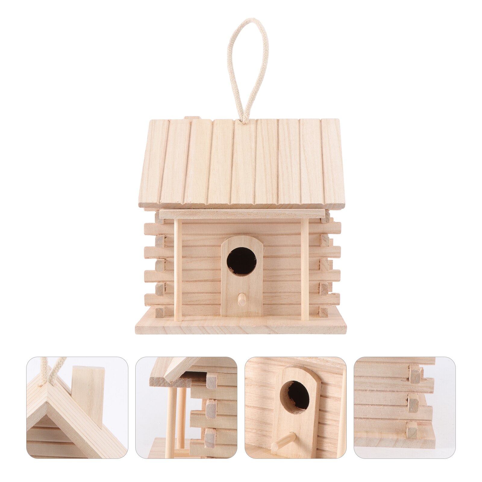 Outdoor Bird Cage Pet Bird Cage Hanging Wooden Bir... – Grandado