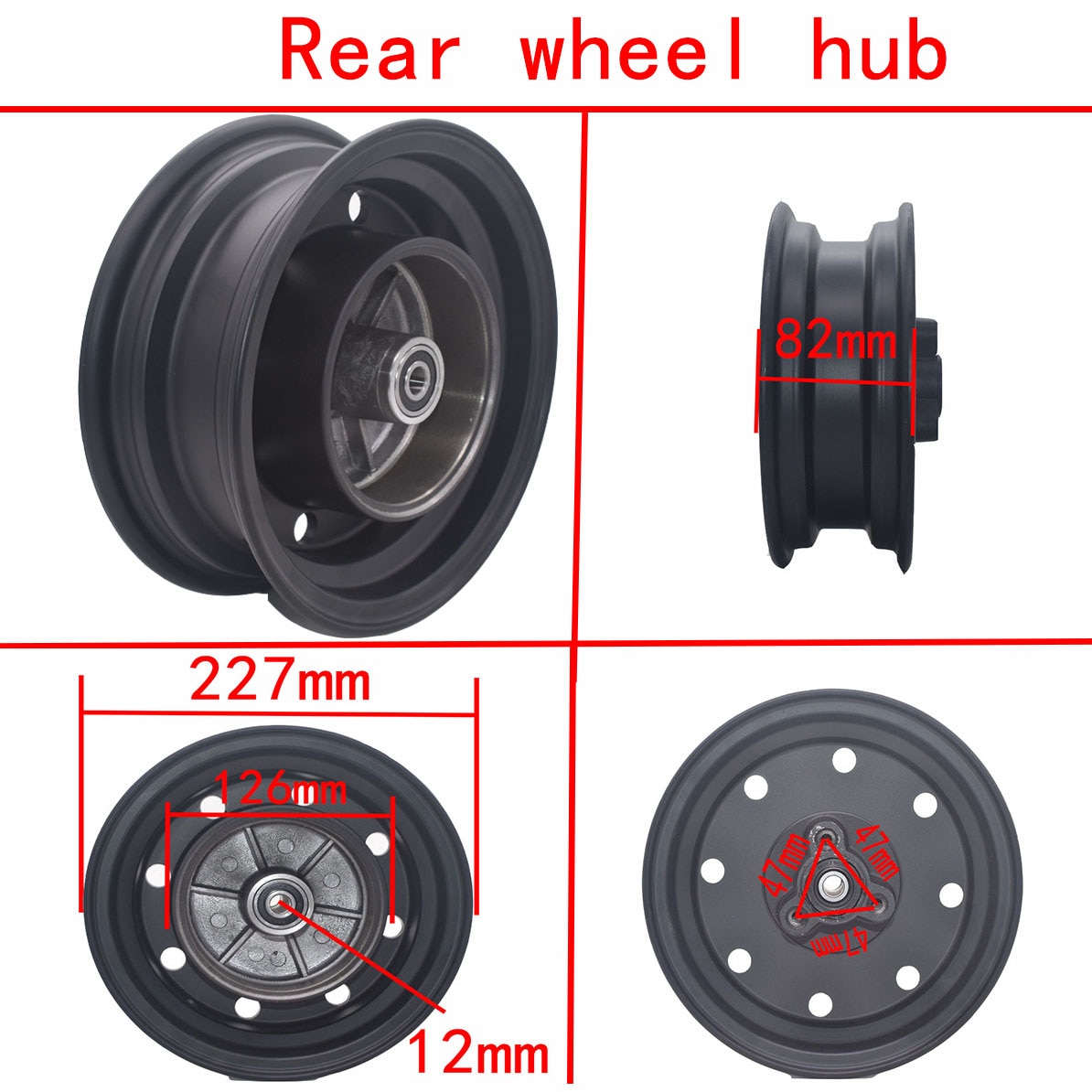 Vorderrad Hub und Hinten Rad Hub mit Trommel Brems... – Grandado