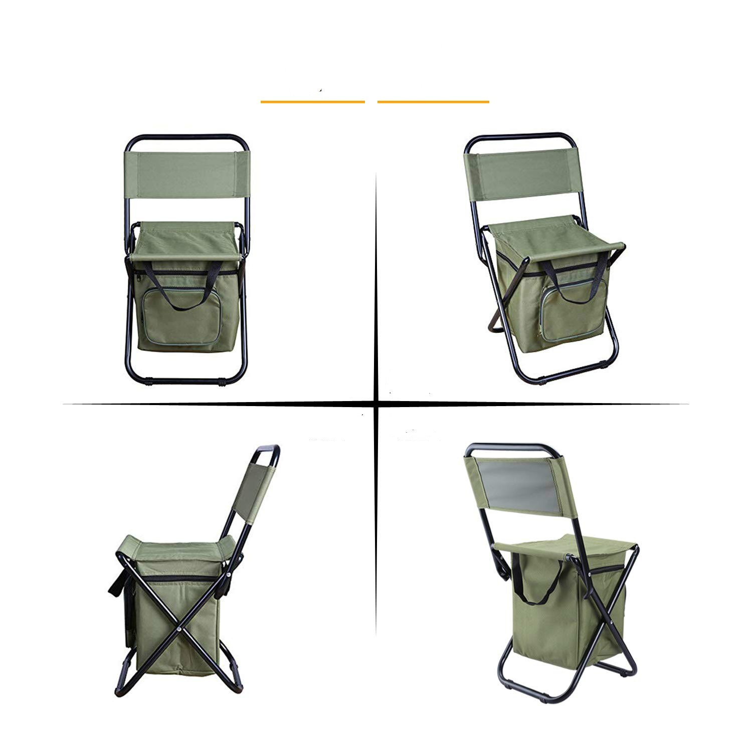 Portable Outdoor Folding Ice Pack Chair with Stora... – Grandado